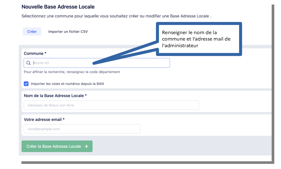 Créer une nouvelle Base Adresse Locale | Documentation Adresse